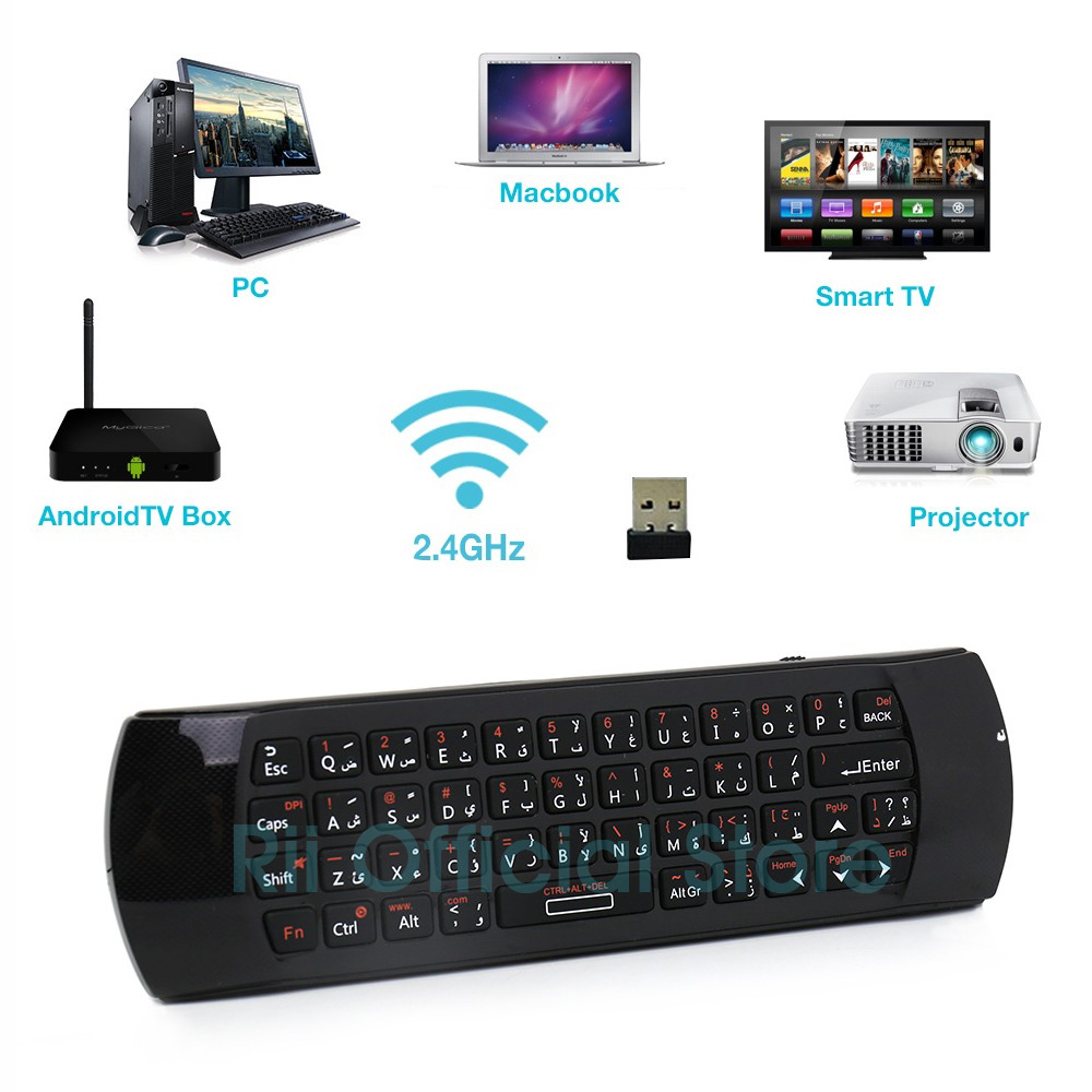 Original Rii mini i25 2.4GHz Arabic Keyboard Air M... – Grandado