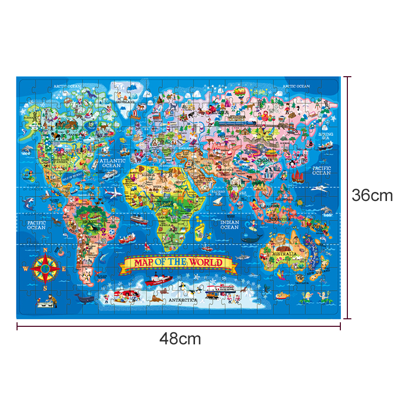 World Map Puzzle for Kids - 200 Piece - Learning A... – Grandado