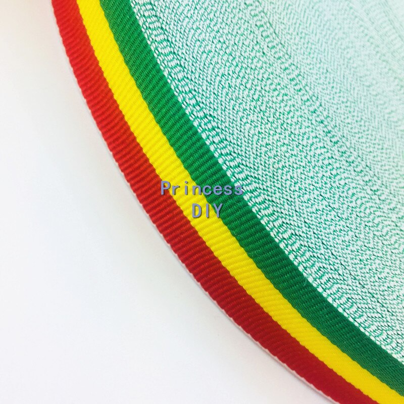 5M/Lot 25mm Polyester Nylon Grosgrain Tape Green Y... – Grandado
