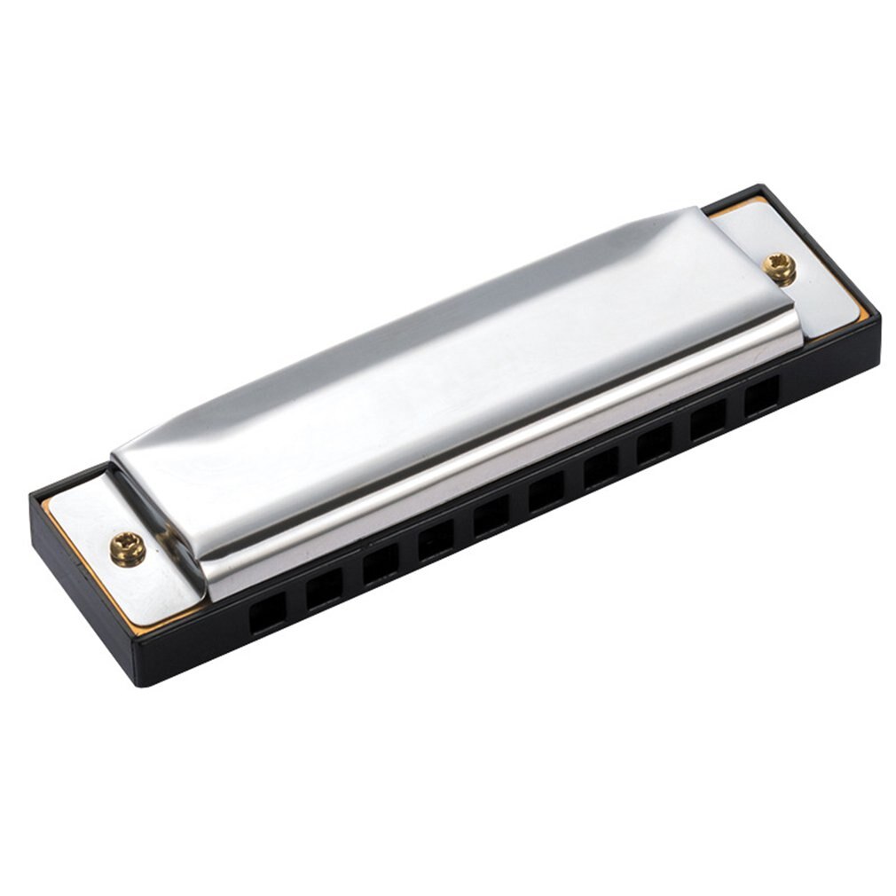 Silver Harmonica 10 Hole Key C Mouth Organ For Blu... – Grandado
