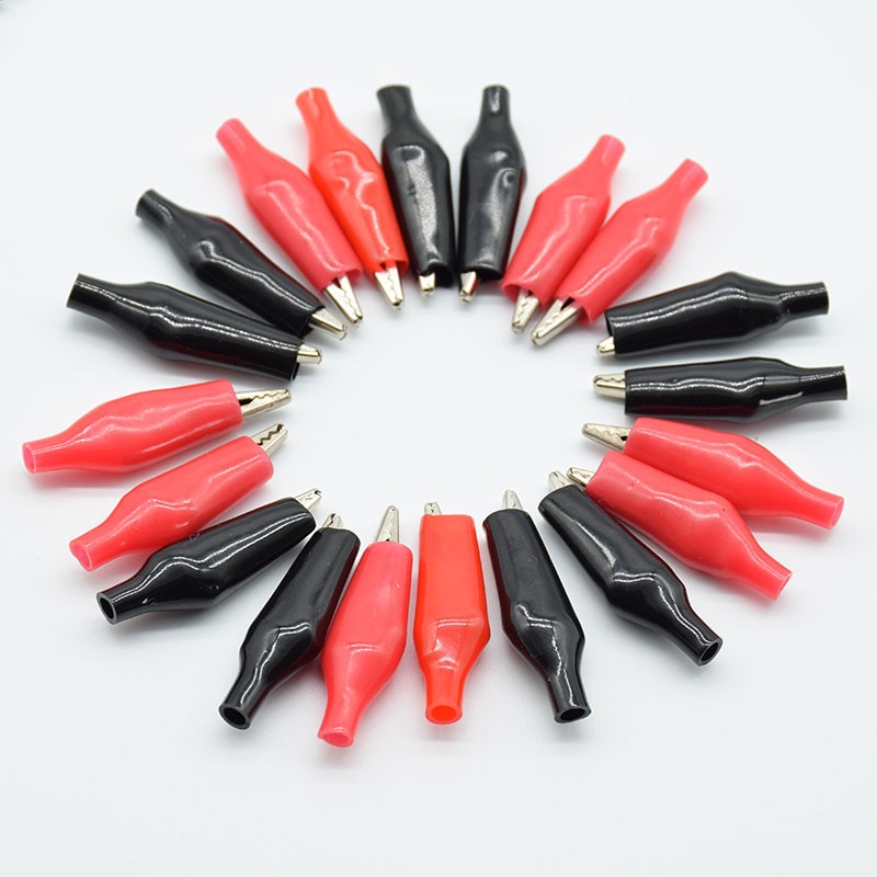 20 stk 45mm alligator clips elektrisk test krokodi... – Grandado