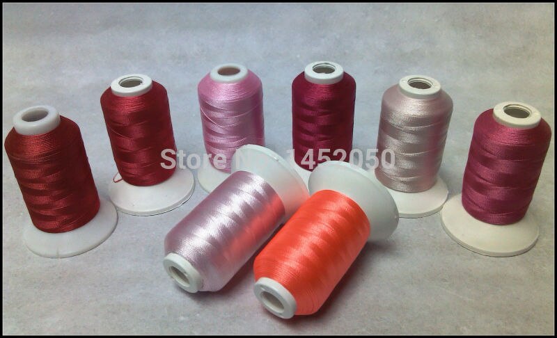PINK COLORS Embroidery Machine Thread 8 Spools Fre... – Grandado