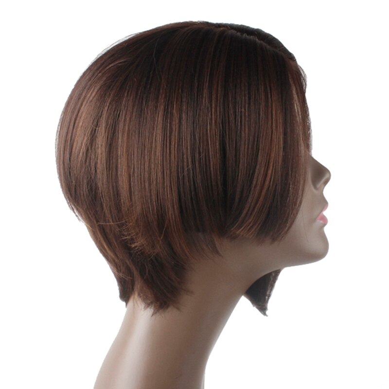 Short Straight Bob Wigs Side Part High Temperature... – Grandado
