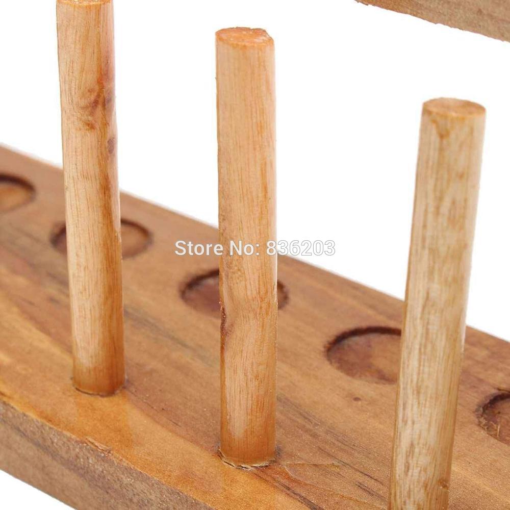 6 Hole Wooden 25mm Test Tube Rack Testing Holder C... – Grandado