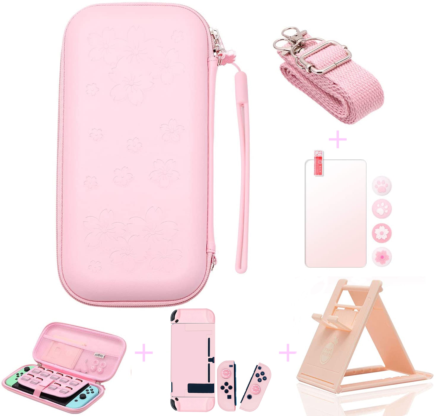10 in 1 Pink Carry Case for Nintendo Switch Switch... – Grandado
