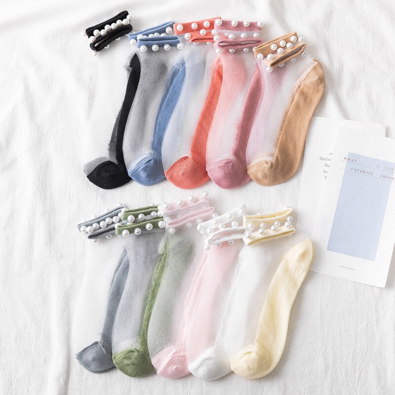 Womens Sweet Mesh Short Socks Invisible Imitation ... – Vicedeal
