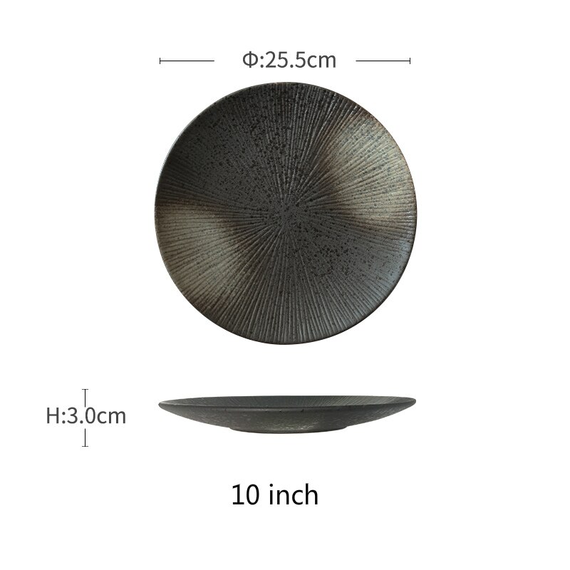 8/10 Inch Japanese Style Plate Glazes Ceramic Part... – Vicedeal