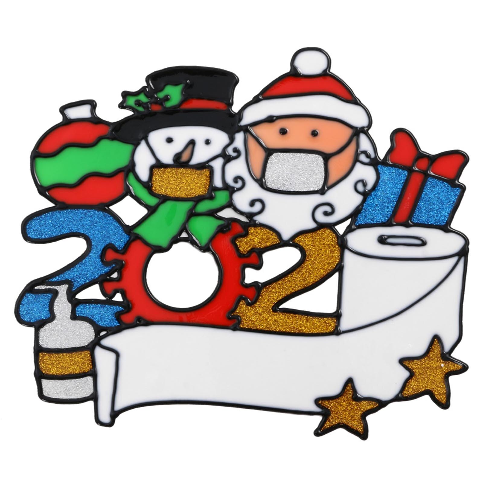 Vrolijk Kerstfeest Muurstickers Cartoon Kerstman B... – Vicedeal