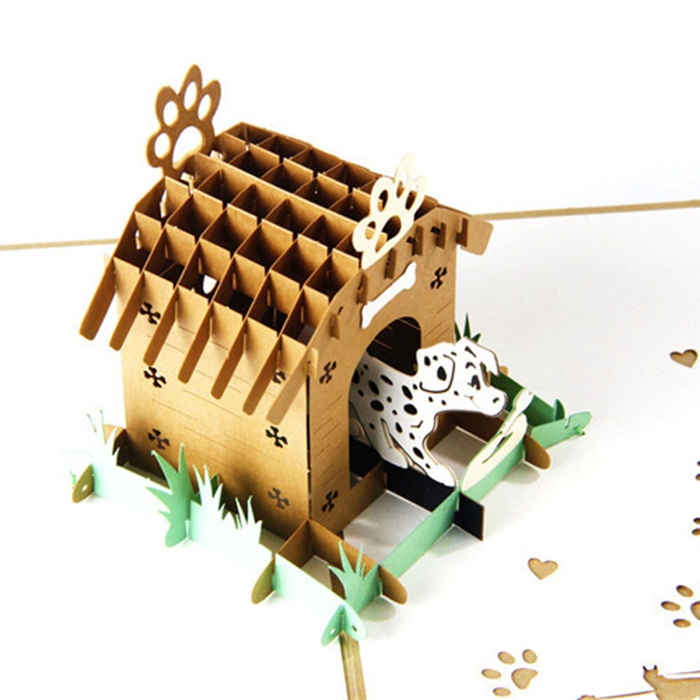 3pcs 3D Pet House Greeting Card Birthday Postcards... – Grandado