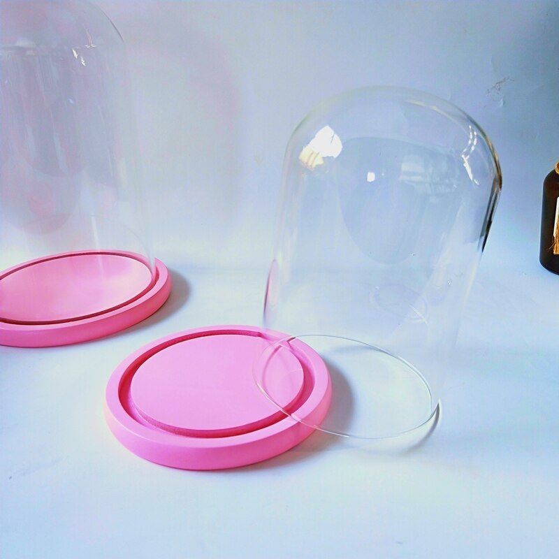 Diameter=10cm Pink Base Glass Dome Home Decoration... – Vicedeal
