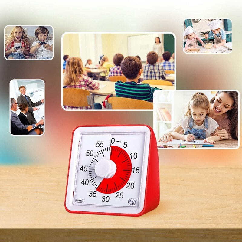 Visual Timer,60 Minute Kids Timer,3 Inch Countdown... – Grandado Visual Timer,60 Minute Kids Timer,3 Inch Countdown... – Grandado