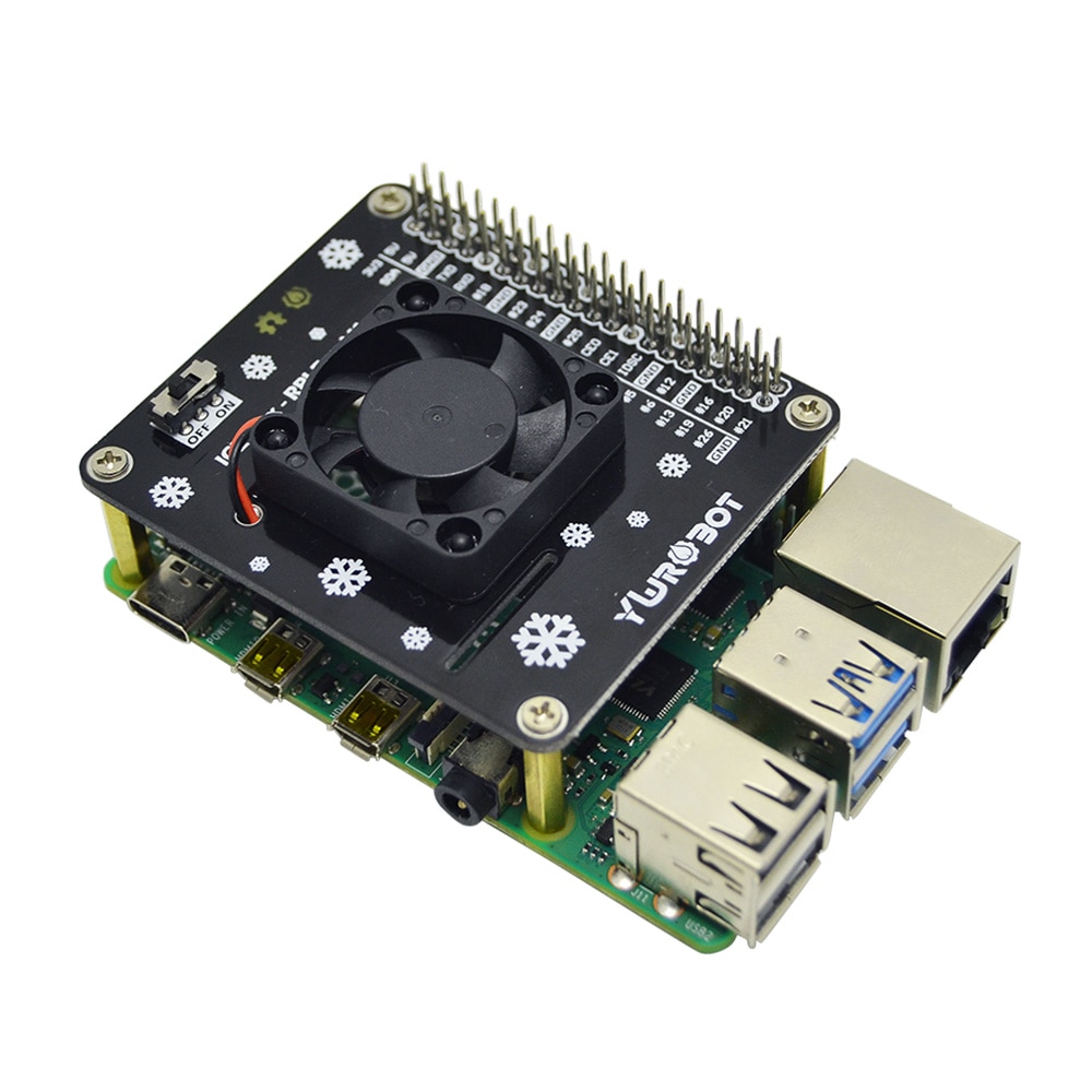 Raspberry Pi GPIO Cooling Fan Expansion Board with LED Compatible for ...