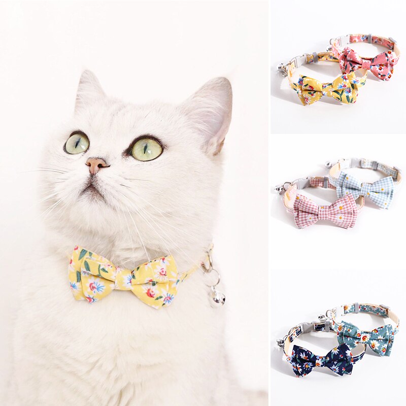 Lovely Bell Bow Collar For Cats Collar Teddy Funny... – Vicedeal