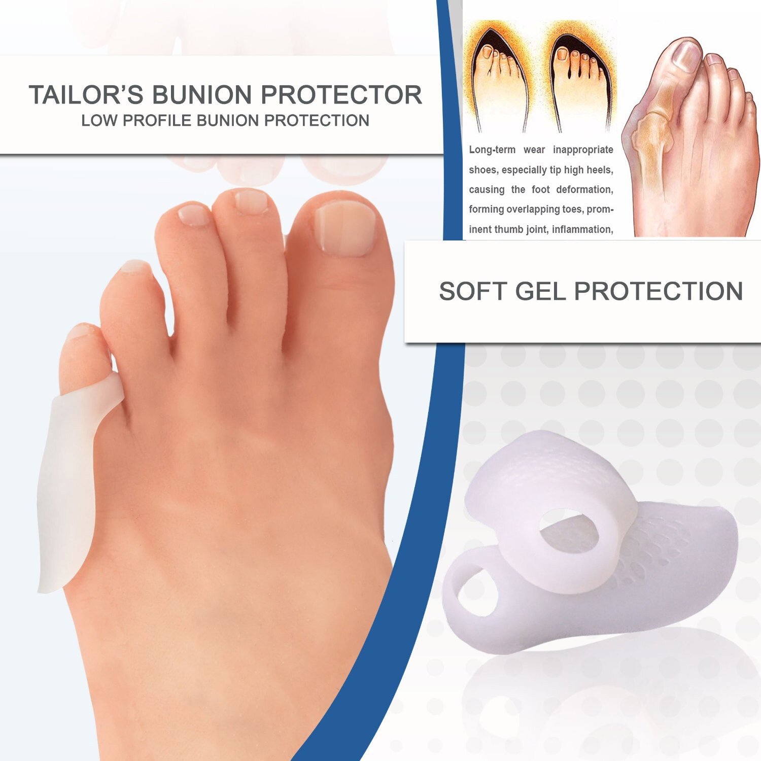 6pcs Bunion Protector Corrector Silicone Gel Littl... – Grandado