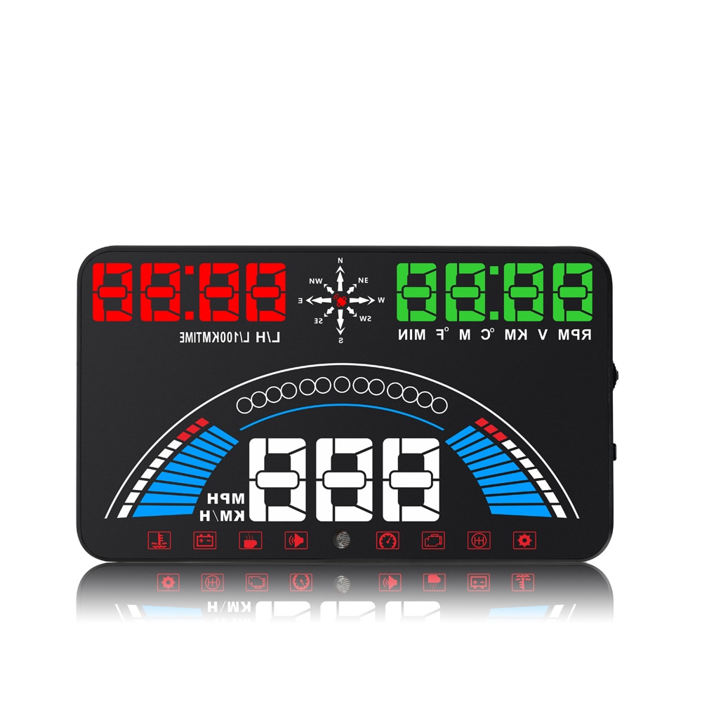5.8" Car styling S7 HUD GPS Speedometer OBD2 Car H... – Grandado