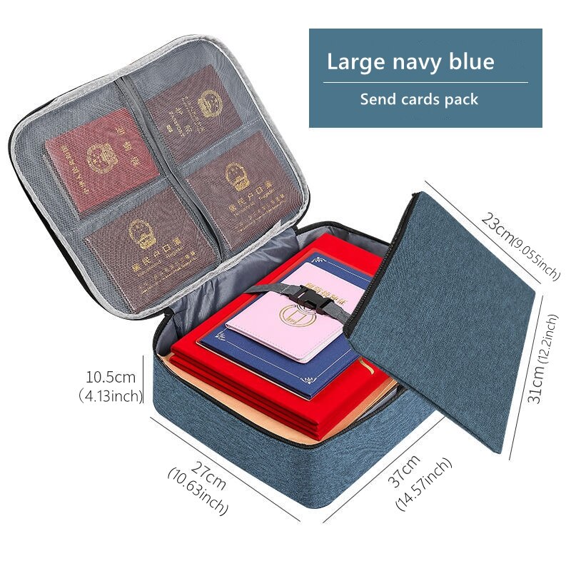 Large Capacity Multi-Layer With Lock Document Tick... – Grandado