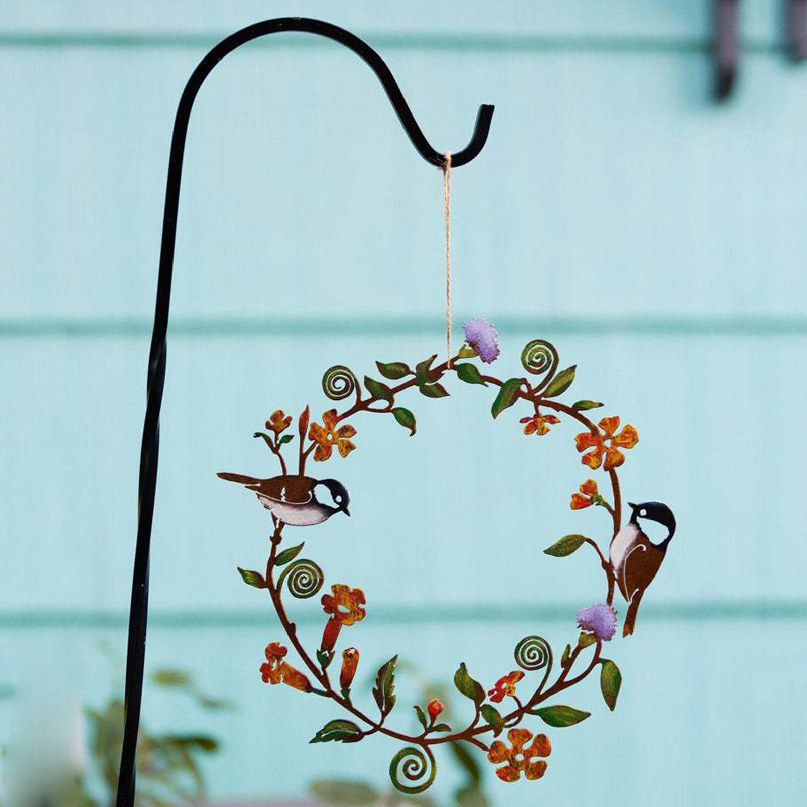 Metal Art Garland Decor for Entrance Door Wall ing... – Grandado