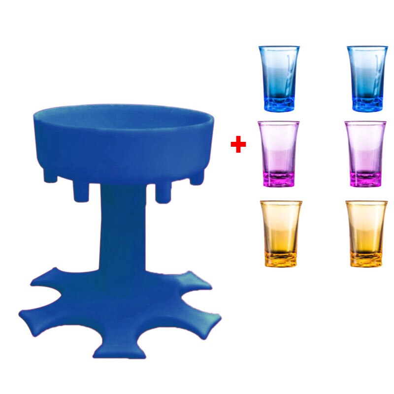 6 Shot Glass Dispenser and Holder Set Carrier Cadd... – Grandado