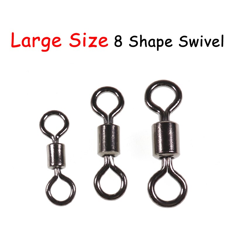 5Pcs/20pcs Large Size 8 Shape Black Rolling swivel... – Vicedeal