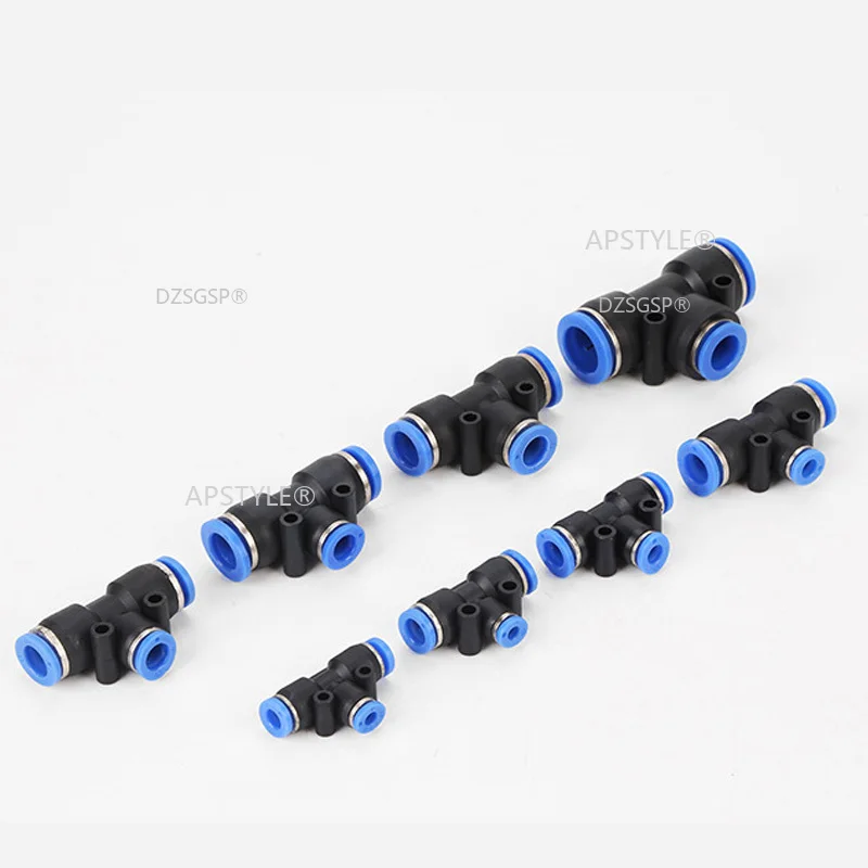 Tee Pneumatic Quick Fittings Connector 4mm 6mm 8mm... – Grandado