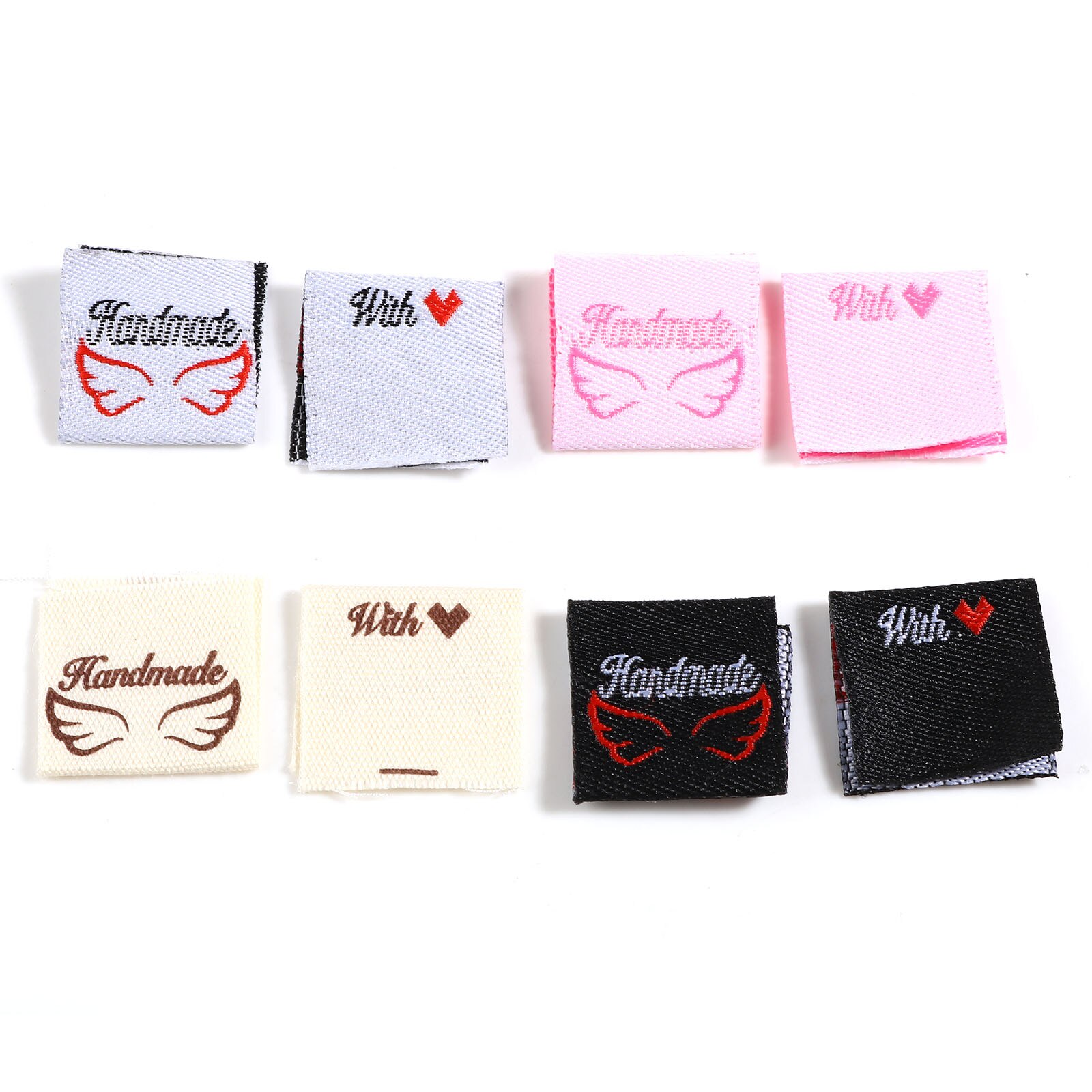 100 PCs Polyester Hand Made With Love Tags Rectang... – Vicedeal