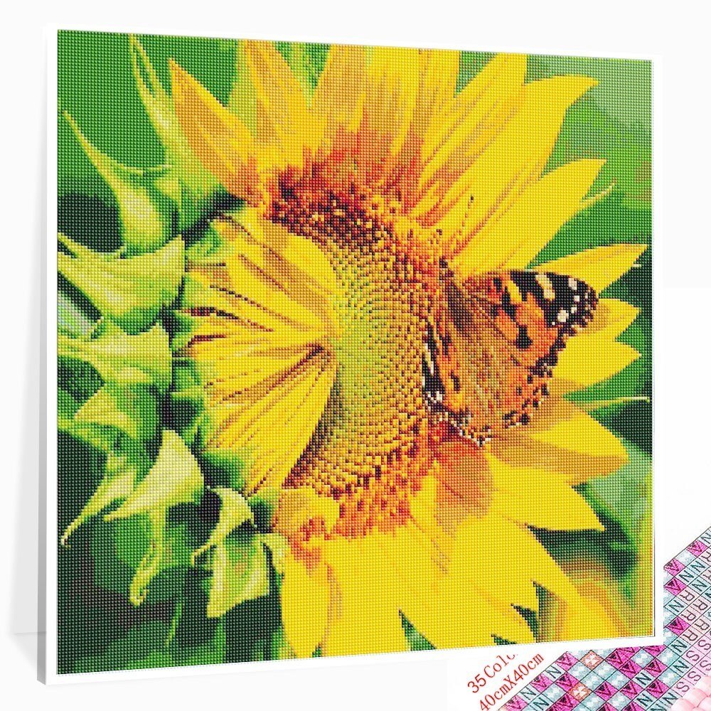 Huacan diamant mosaik søm solsikke fuld firkantet ... – Vicedeal