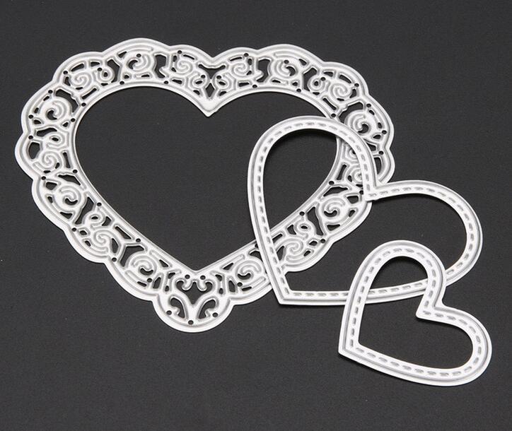 3pcs/set Cutting Dies Metal Love Heart Cutting Die... – Grandado