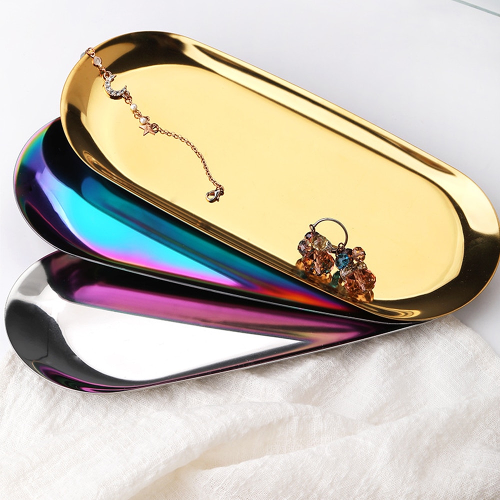 Stainless Steel Nordic Gold Oval Plates Jewelry St... – Grandado