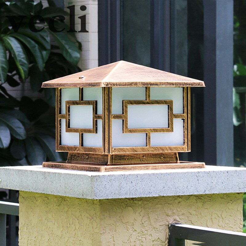 Popular europe square pillar lamp outdoor retro wa... – Grandado