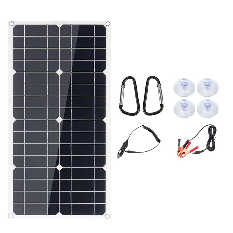 SZS 100W Mono Solar Panel Battery USB 12V Flexible... – Grandado