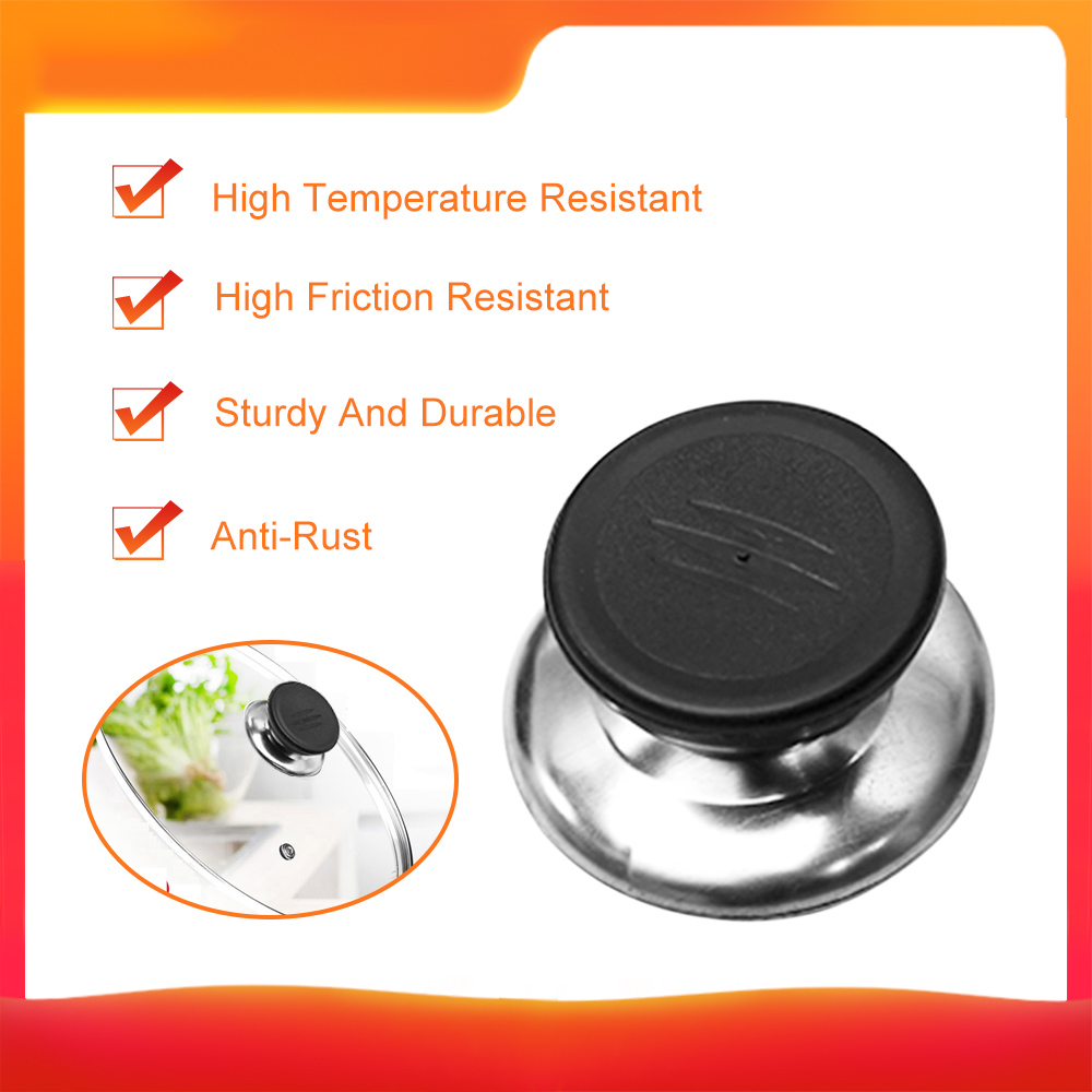 Universal Pan Kettle Lid Knob Handle Black Lid Kno... – Grandado