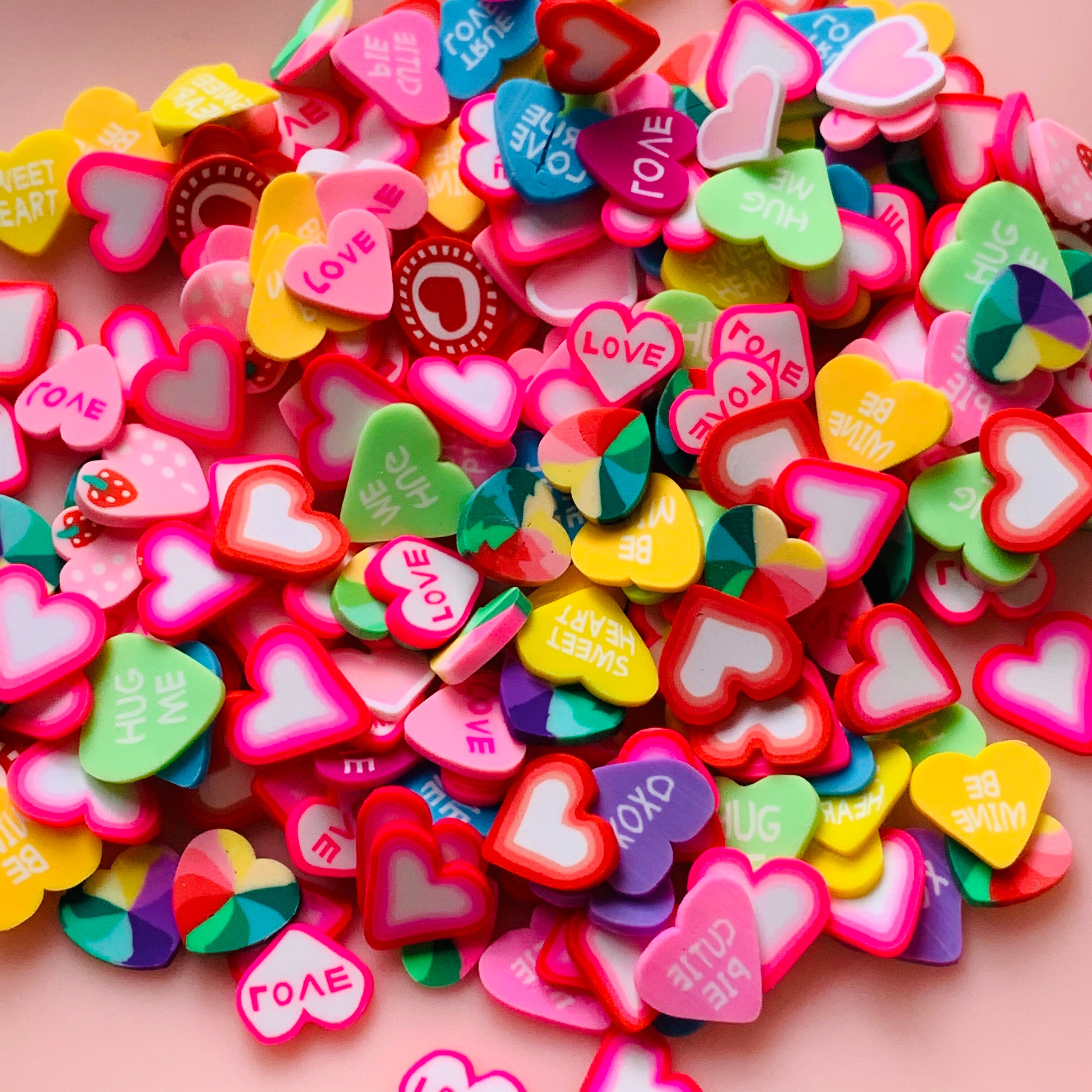 100g Valentine's Day Mixed Heart Slice Polymer... – Vicedeal