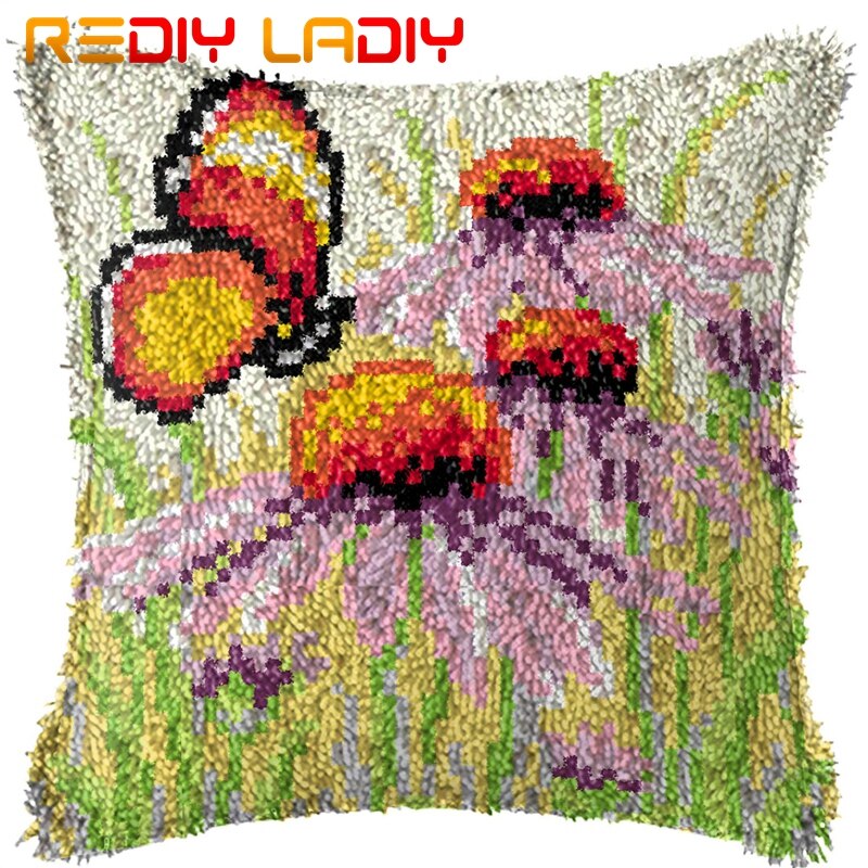 Klink Haak Kussen Vlinder Daisy Kussensloop Gedruk... – Vicedeal