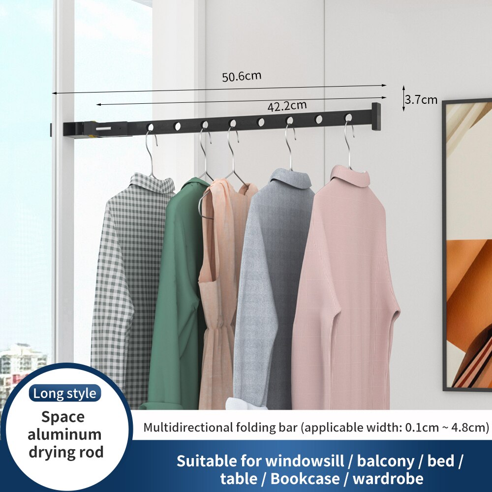 Colgador de ropa montado en la pared de aluminio, ... – Grandado