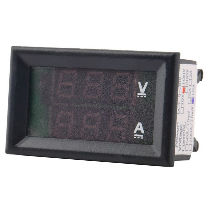 Panel mounted DC digital voltmeter Ammeter 100 V 1... – Vicedeal