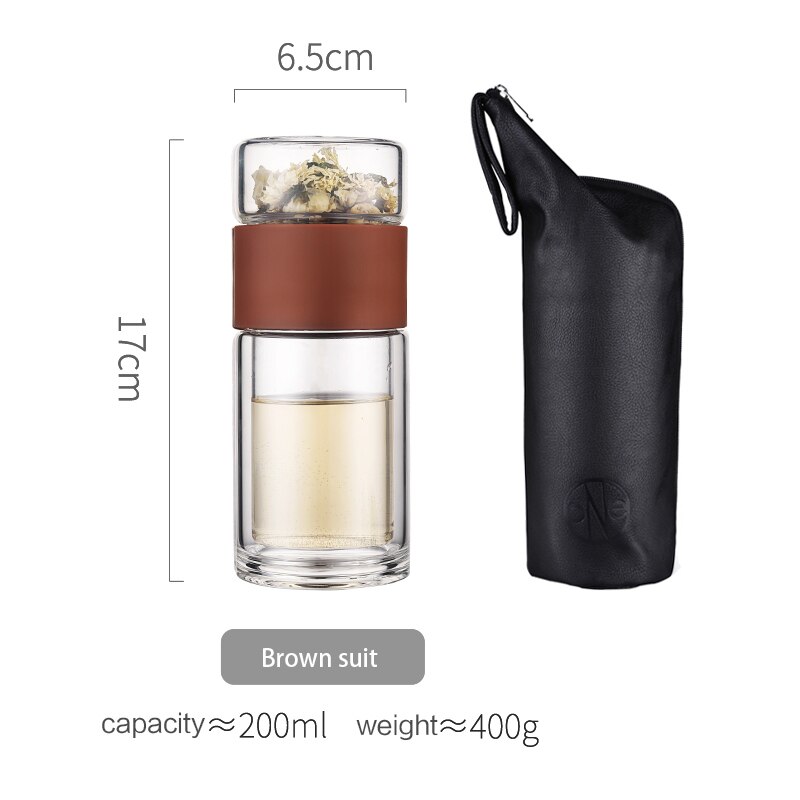 Tea Bottle Glass Bottled Water Bottle Infuser With... – Grandado