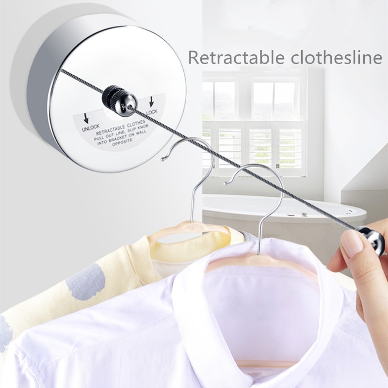 Retractable Clothesline Indoor Outdoor Laundry Han... – Grandado