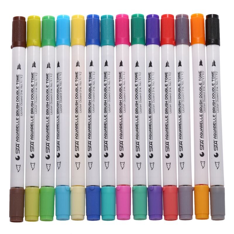 -STA 3132 Watercolor Washable Dual Brush Markers 1... – Vicedeal