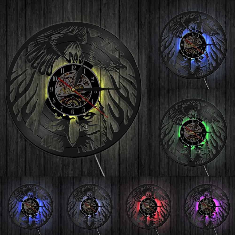 Soaring Bald Eagle Animals Wall Art Decor Clock Ea... – Grandado