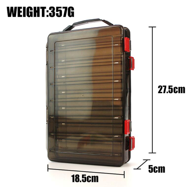Double side 14 Compartments Fishing lure box Multi... – Grandado