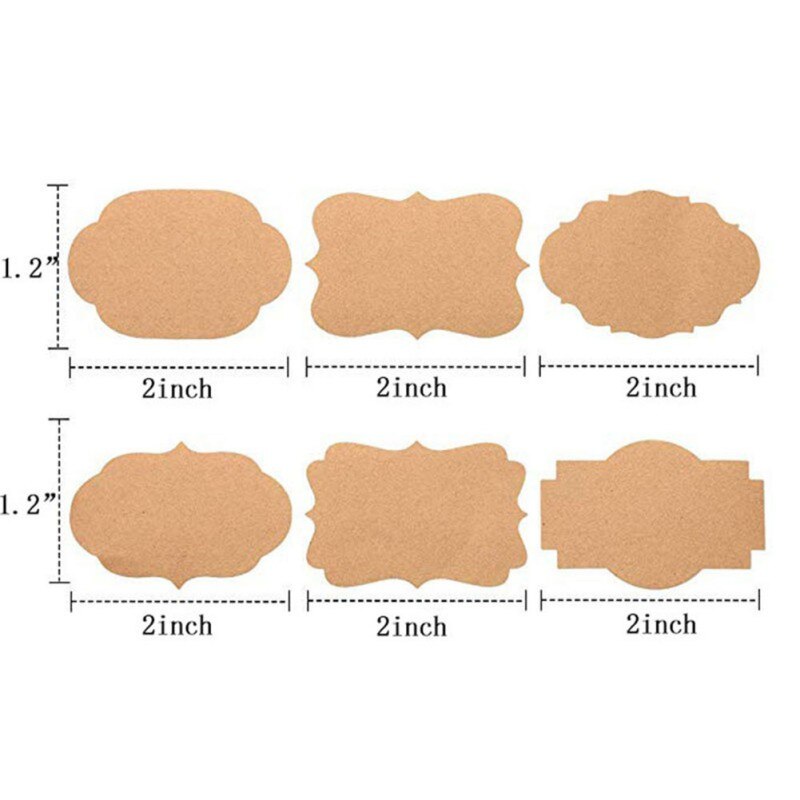 300PCS/Roll Kraft Paper Self-adhesive DIY Sticker ... – Grandado
