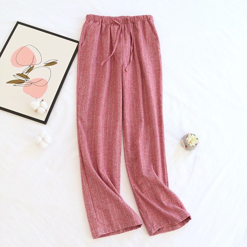 2022 Spring Elastic Waist Home Pants Women Striped... – Grandado