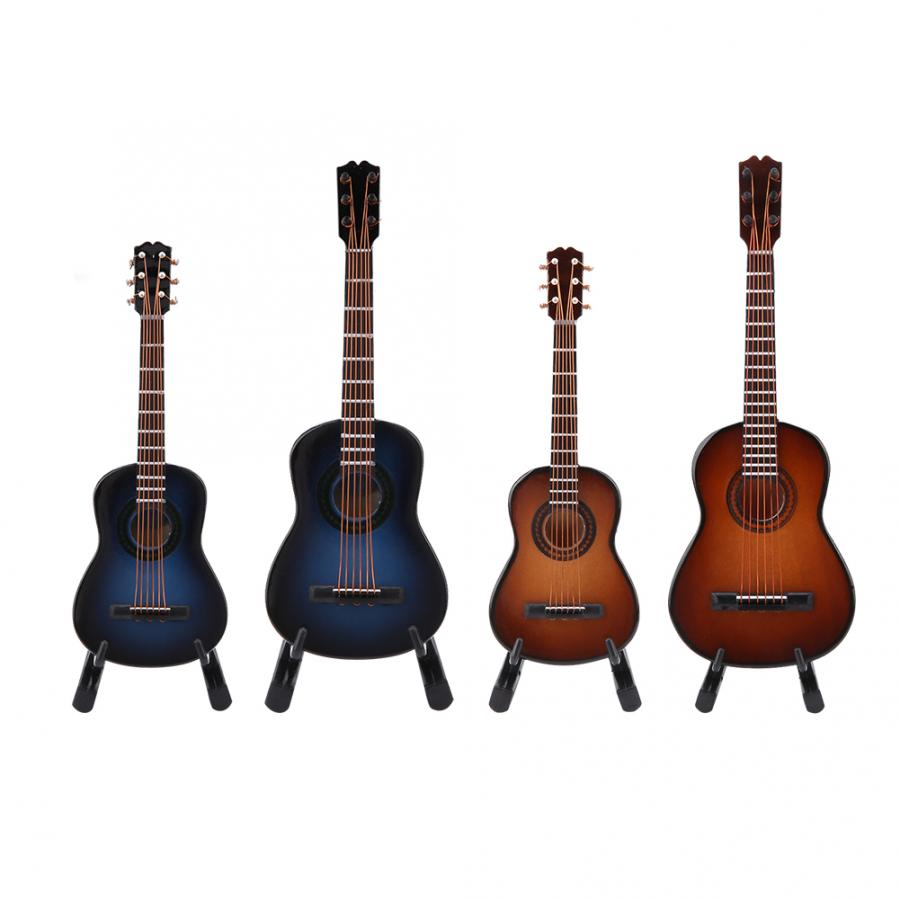 4 Styles Miniature Wooden Guitar Model Display Min... – Grandado