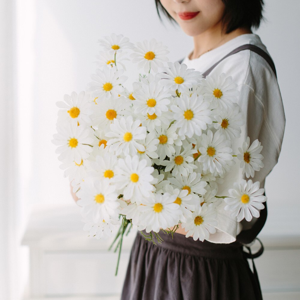 Geel Daisy Kunstmatige Bloemen Boeket Voor Thuis B... – Vicedeal