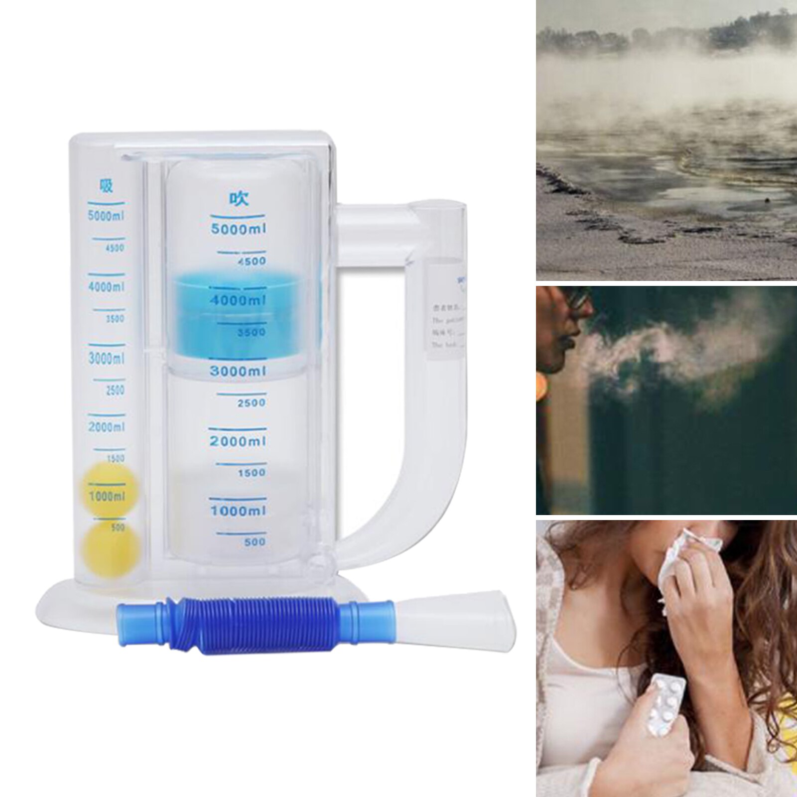 5000ml Lung Deep Breathing Trainer Exerciser, Brea... – Grandado