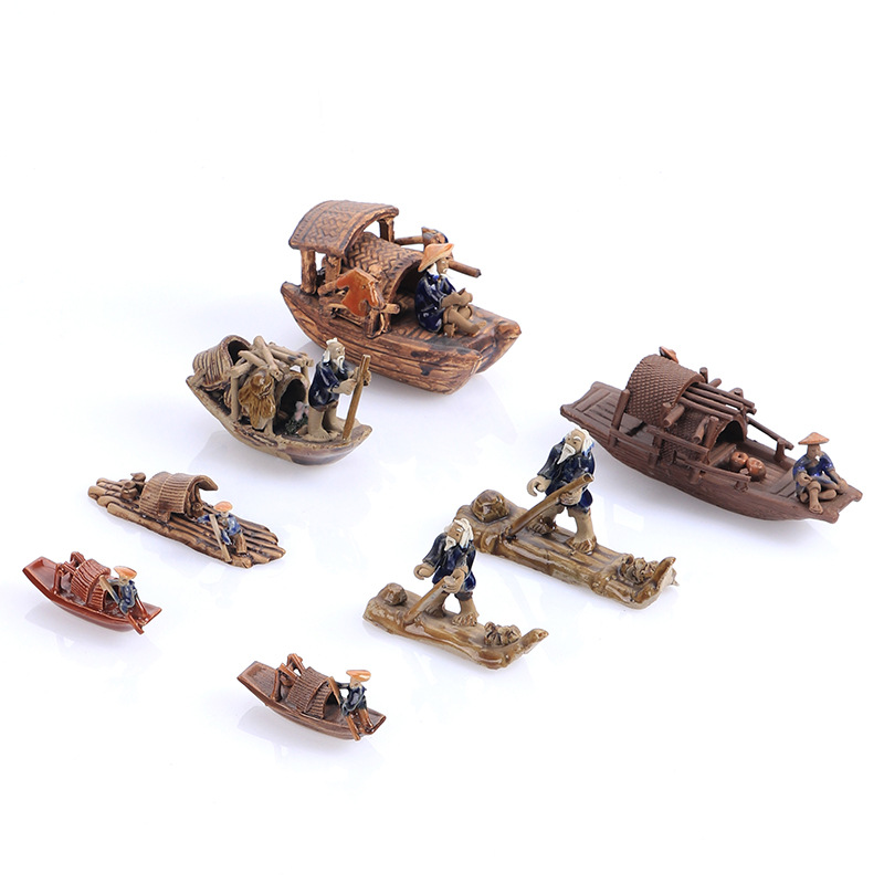 Ceramic Craft Boat Fish Tank Landscaping Garden Ro... – Vicedeal