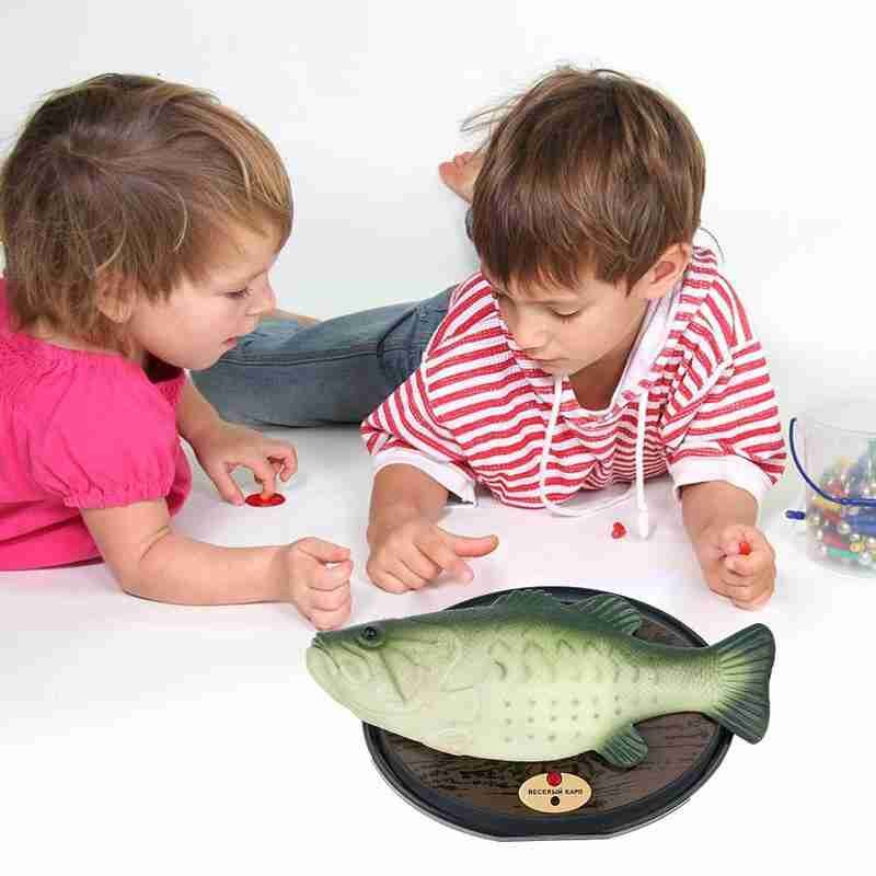 1pc Electric Singing Salmon Sing Beating Plastic Fish Spoof Novelty Toy ...