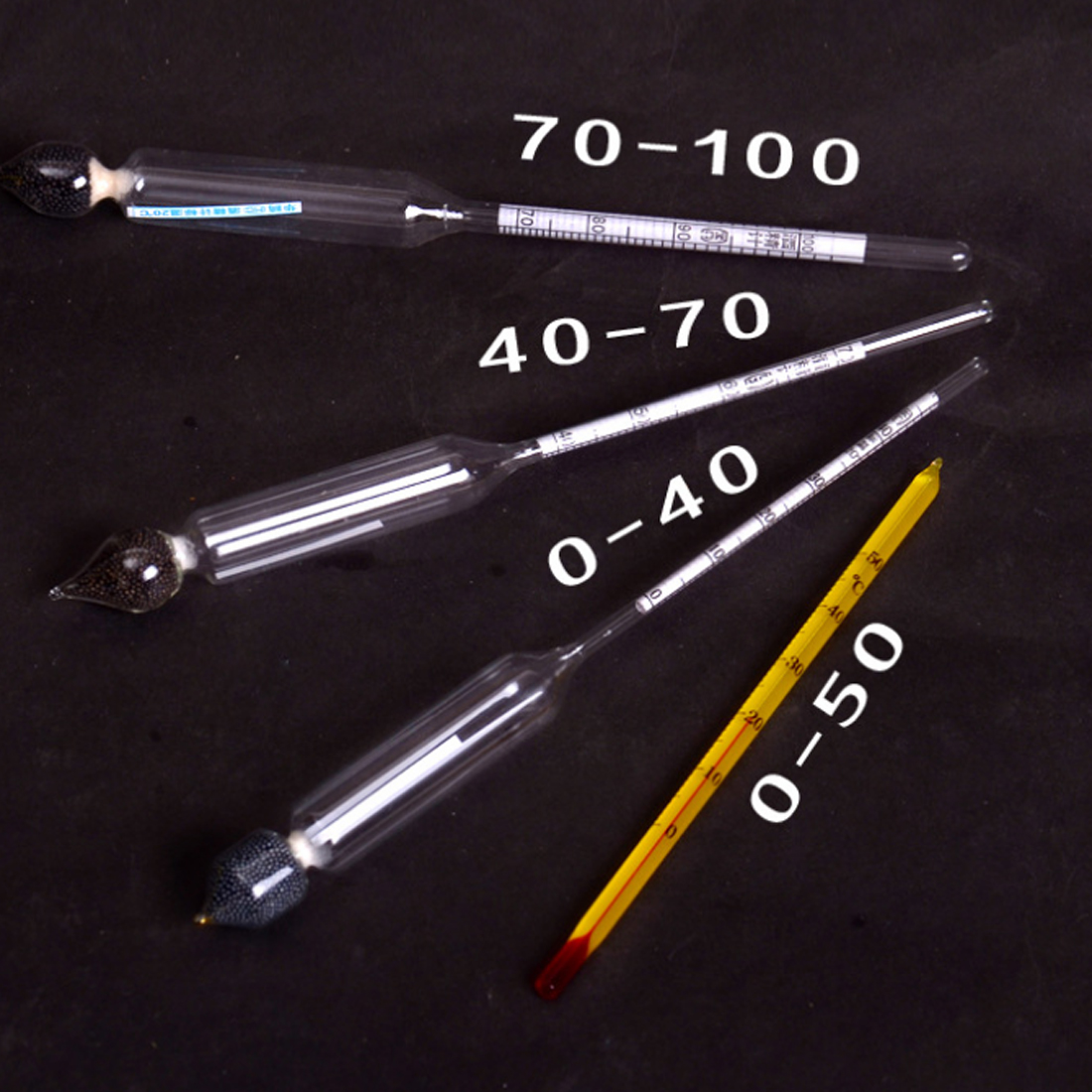 0-100% Hydrometer Alcoholmeter Tester Set 3pcs Alc... – Vicedeal