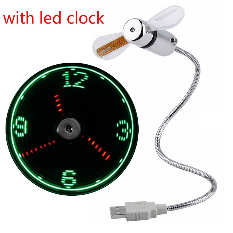 Mini USB Fan Gadgets LED Clock For laptop PC Noteb... – Grandado