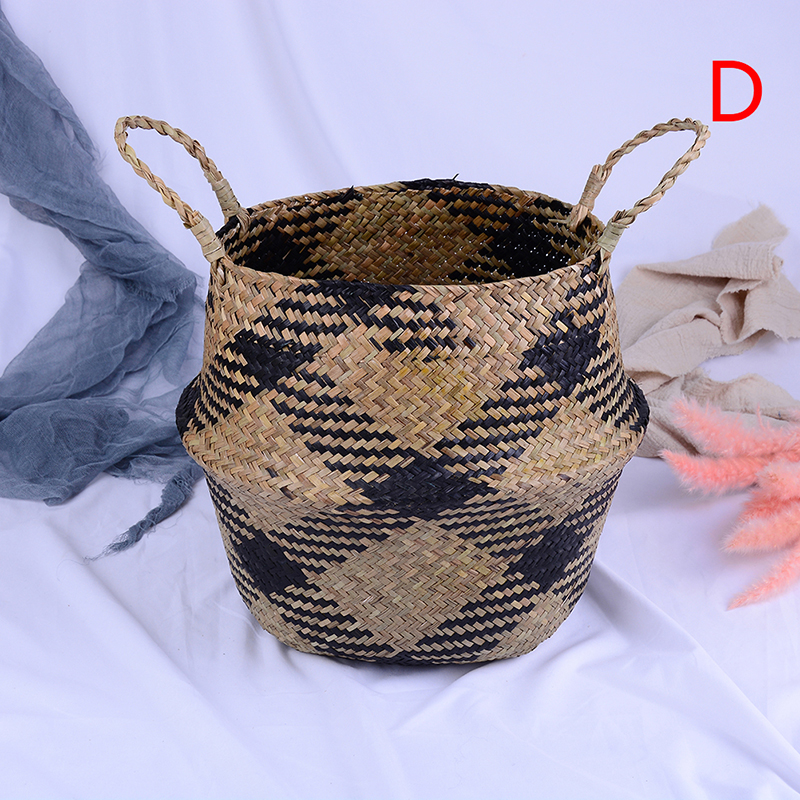 MENGXIANG 1PC Handmade Natural cane Storage Basket... – Grandado